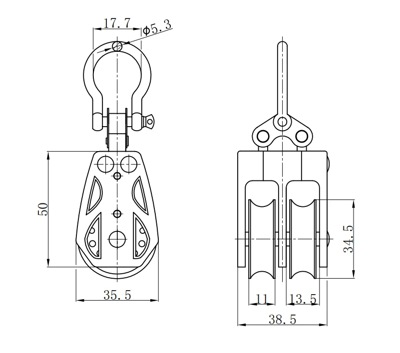 Heavy Duty Nylon Pulley Block For Marine Boat Lift - Oem | Wholesale