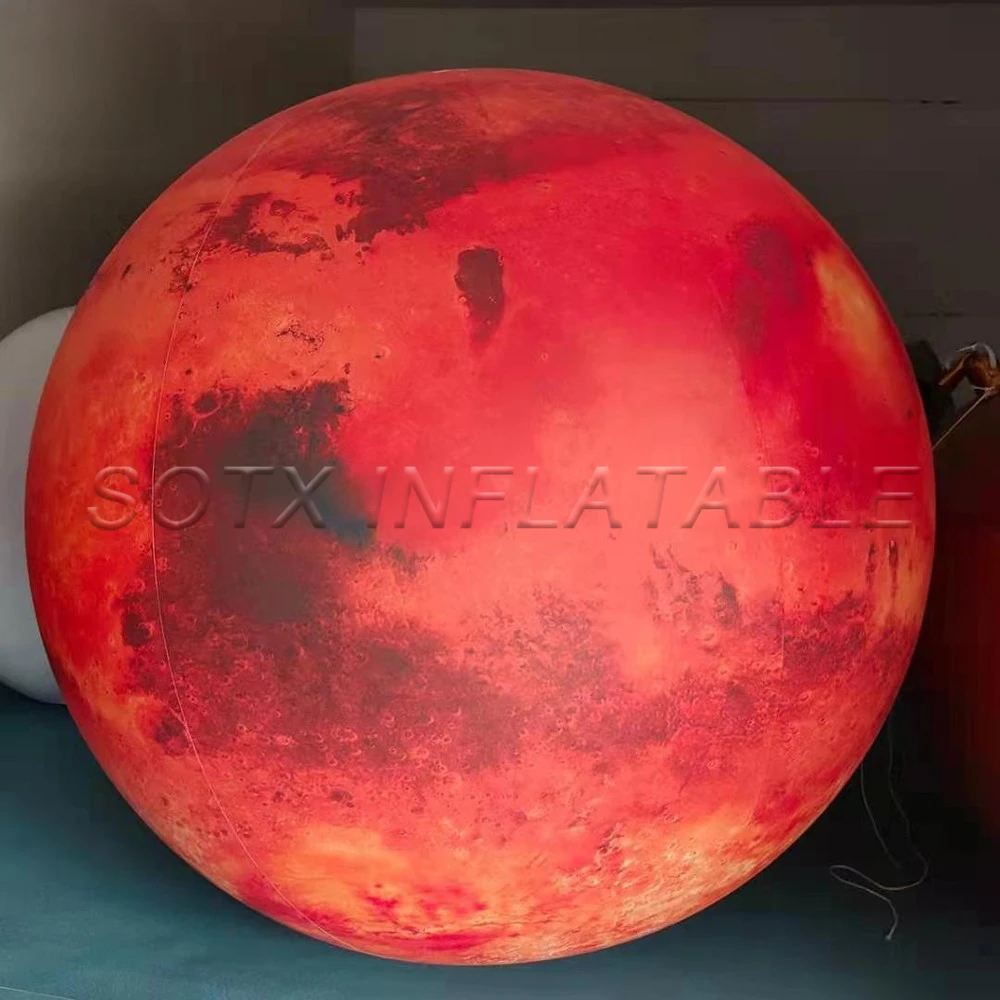 50cm-600cm Giant Inflatable Planet Balloons With Led Light Pvc Sealed ...