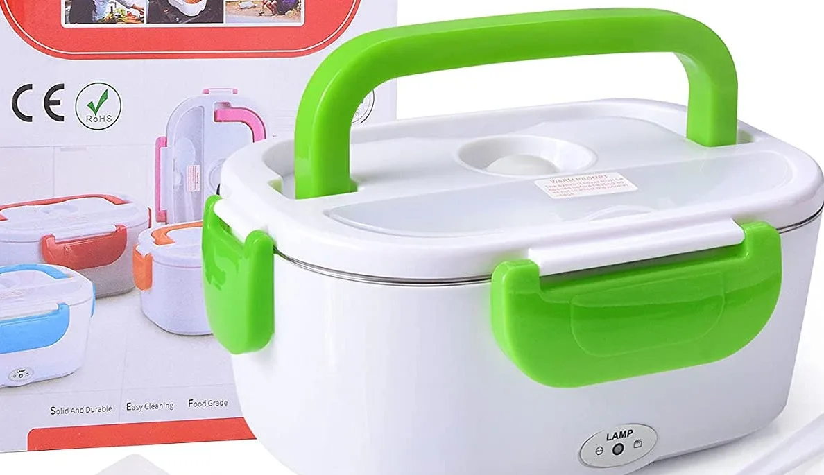Electric Lunch Box 60w 12v 24v 110v Food Heated 1.8l Capacity Portable ...