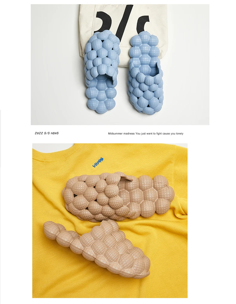Custom Designer Unisex Summer Cloud Bubble Shoes Massage Bubble Slides ...