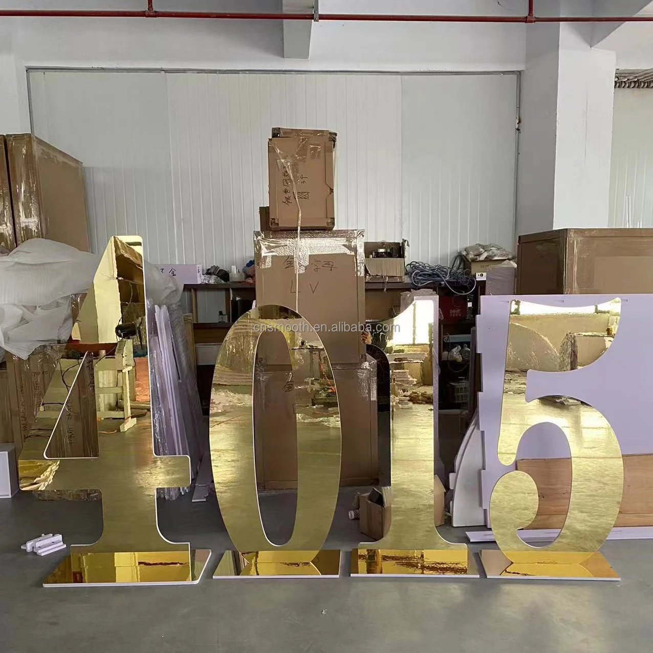 Wedding Birthday Custom Giant Gold Mirrored Acrylic Numbers