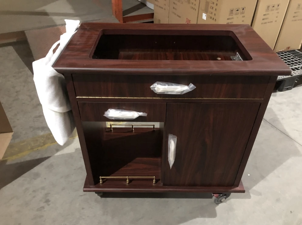 Collapsible Cooking Cart - Flambe Trolley with Single/double Head Stove