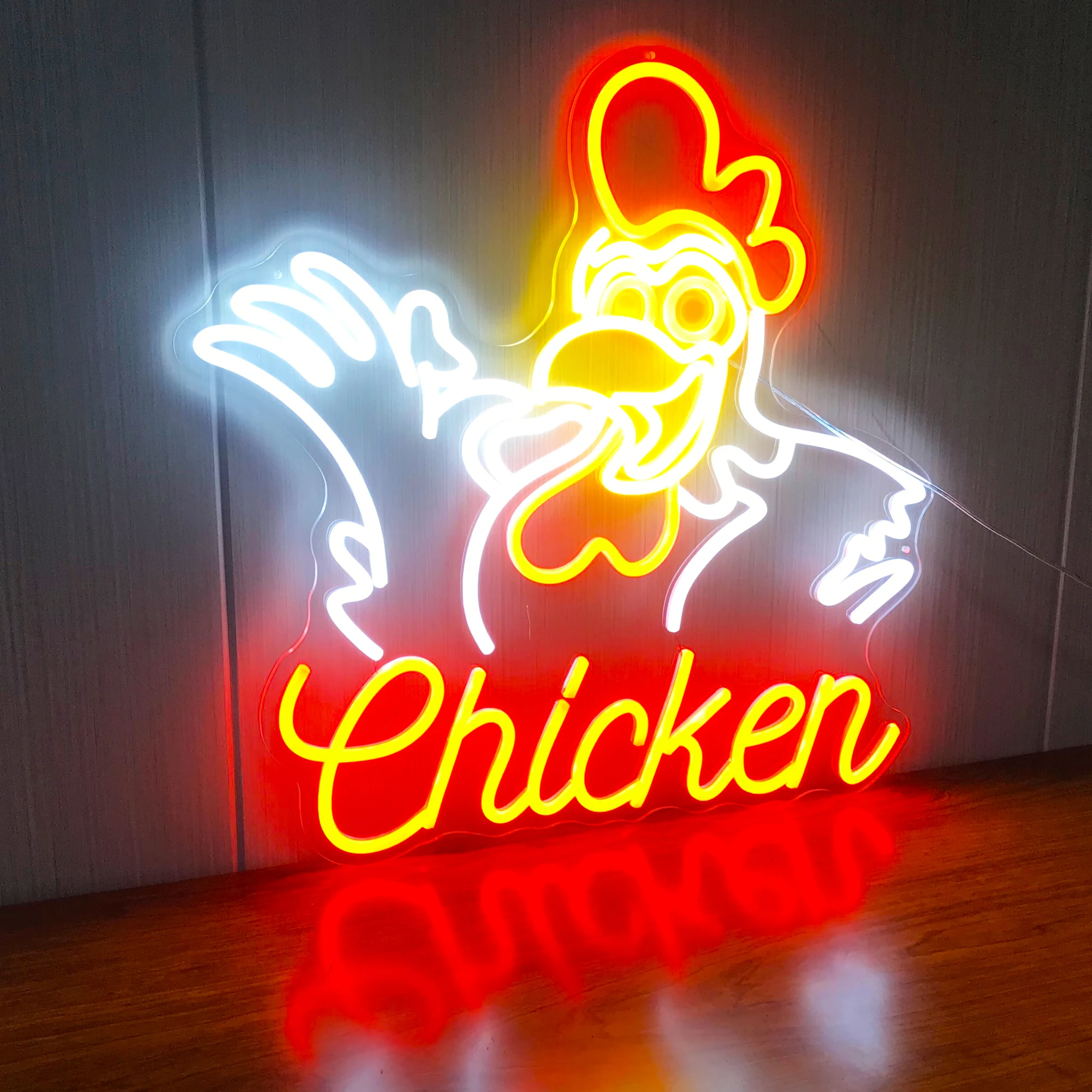 Chicken neon sign LED Flex Custom Sign Making Machine for wall ...