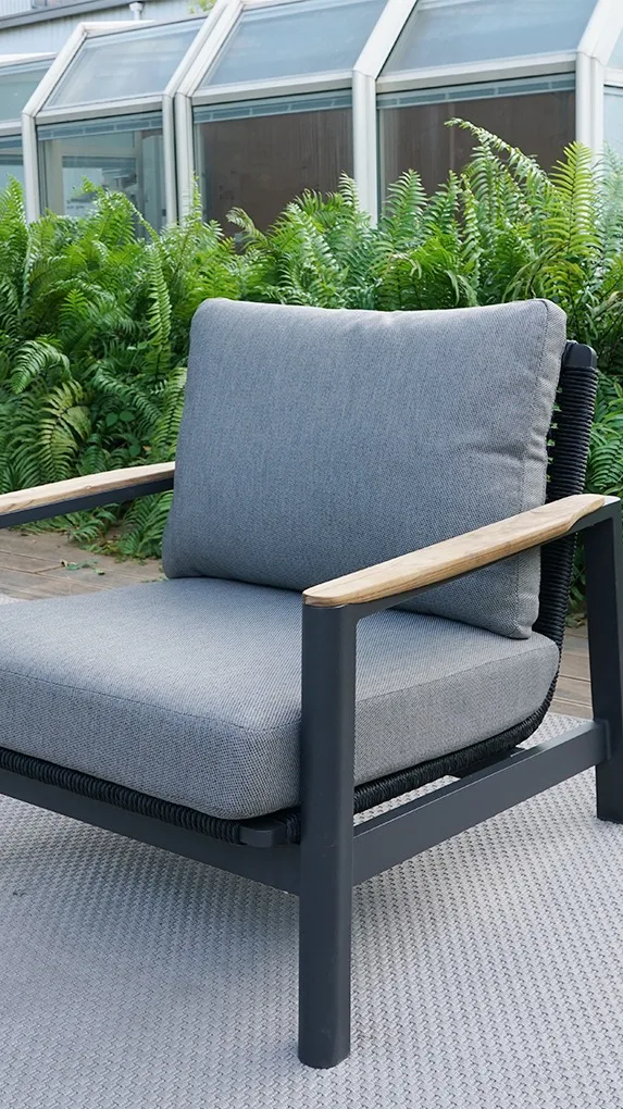 Artie Wicker Patio Bistro Furniture Outdoor Lounge Set Modern Luxury ...