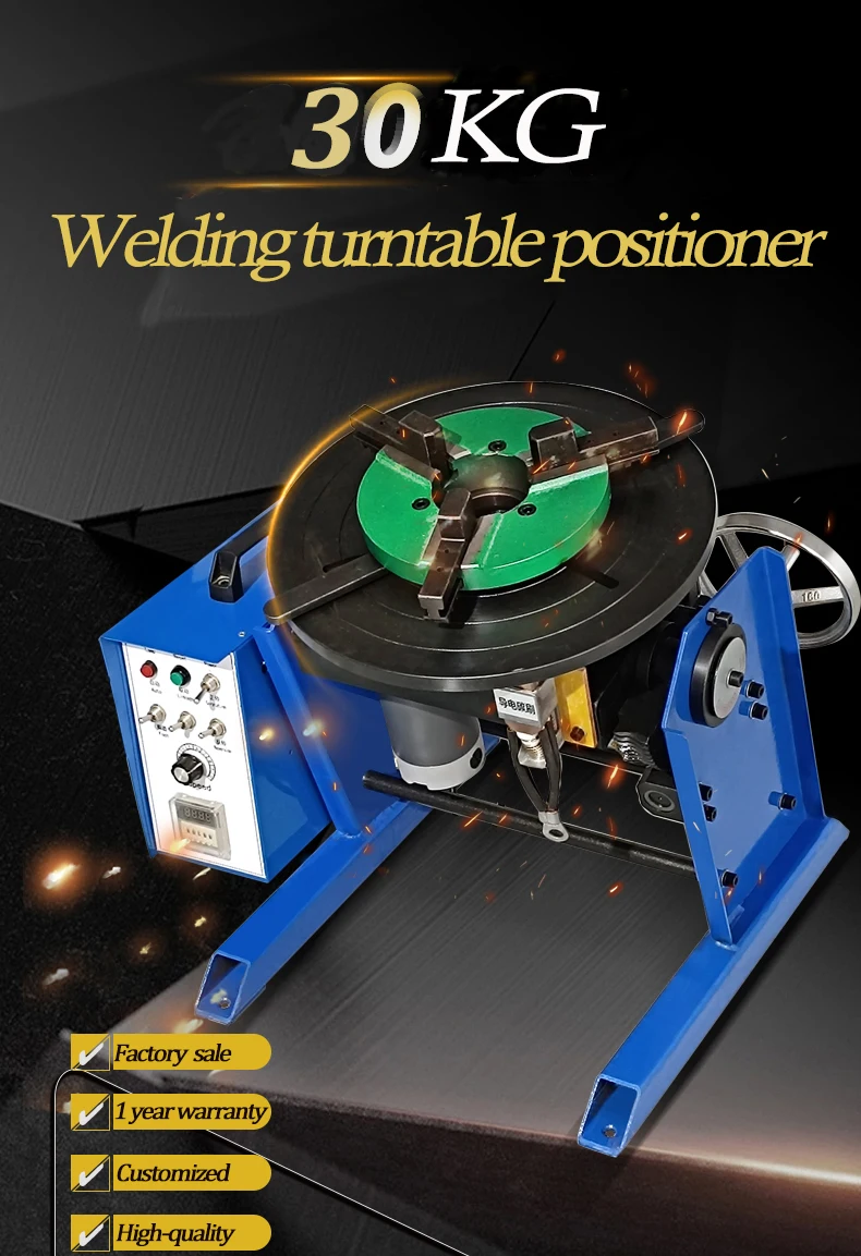 30kg Welding Positioner Rotating Table Speed 15Rpm Welding Tables With ...