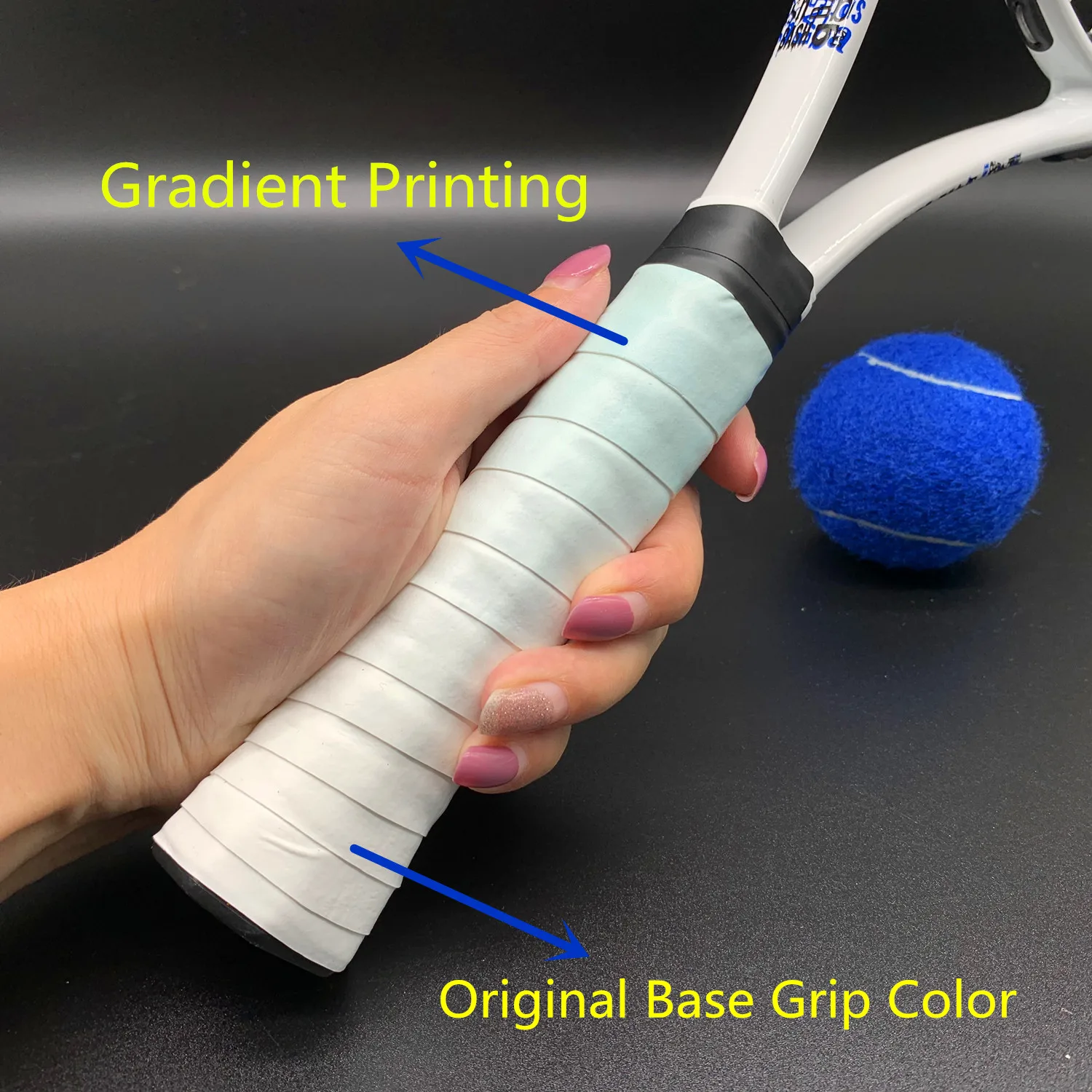 Customized Digital Gradient Color Tennis Racket Overgrip Tape Anti-Slip ...