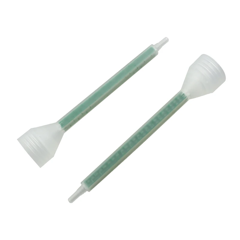 Mfc6-24 Green Threaded Base Square Static Mixing Tube Ab Glue Mixing ...