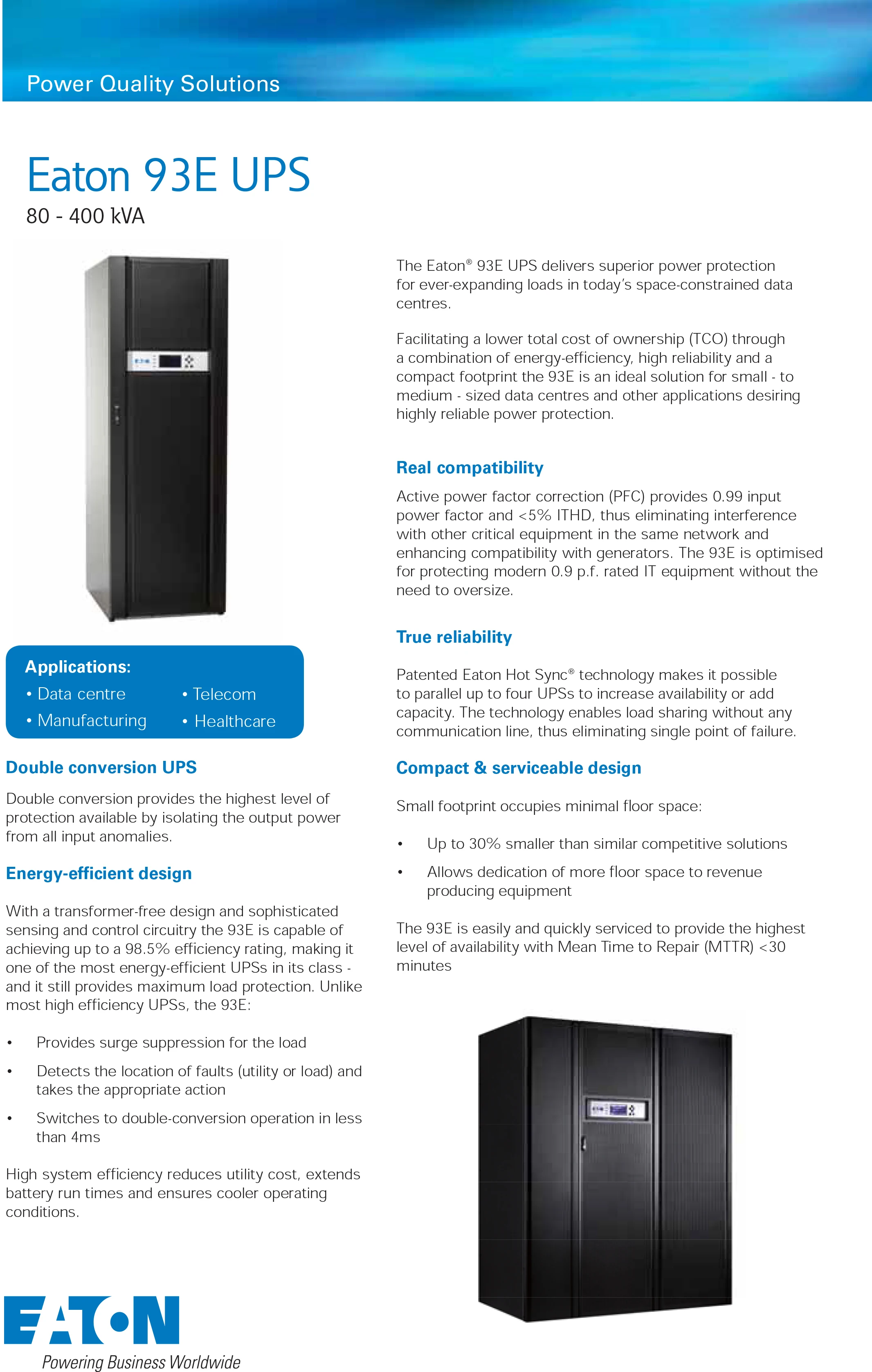 Eaton 93E UPS - Reliable Power Solutions for Networking
