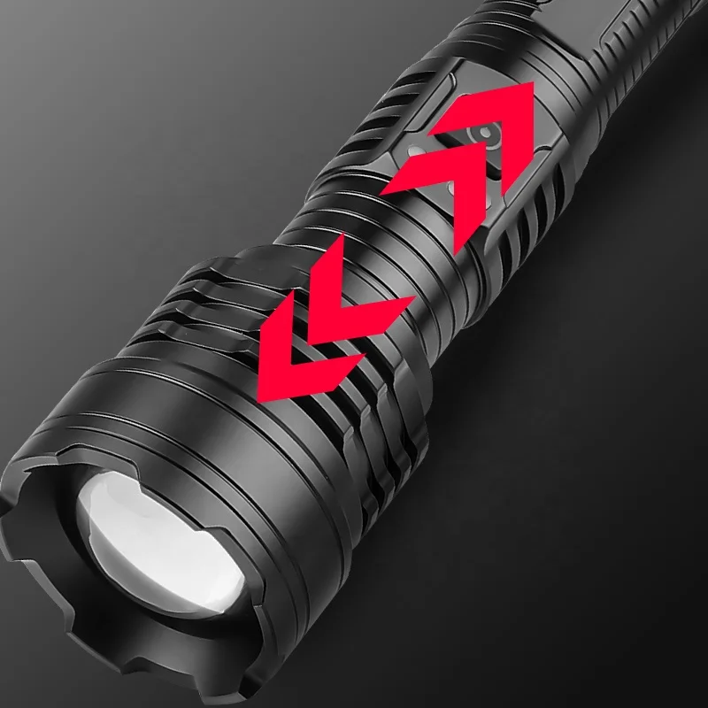 Alibaba.com: 3000 Lumen High Power LED Flashlight, Rechargeable Type C ...