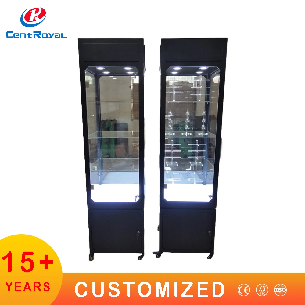 Retail Led Display Light Glass Door Acrylic Jewelry Display Rack ...