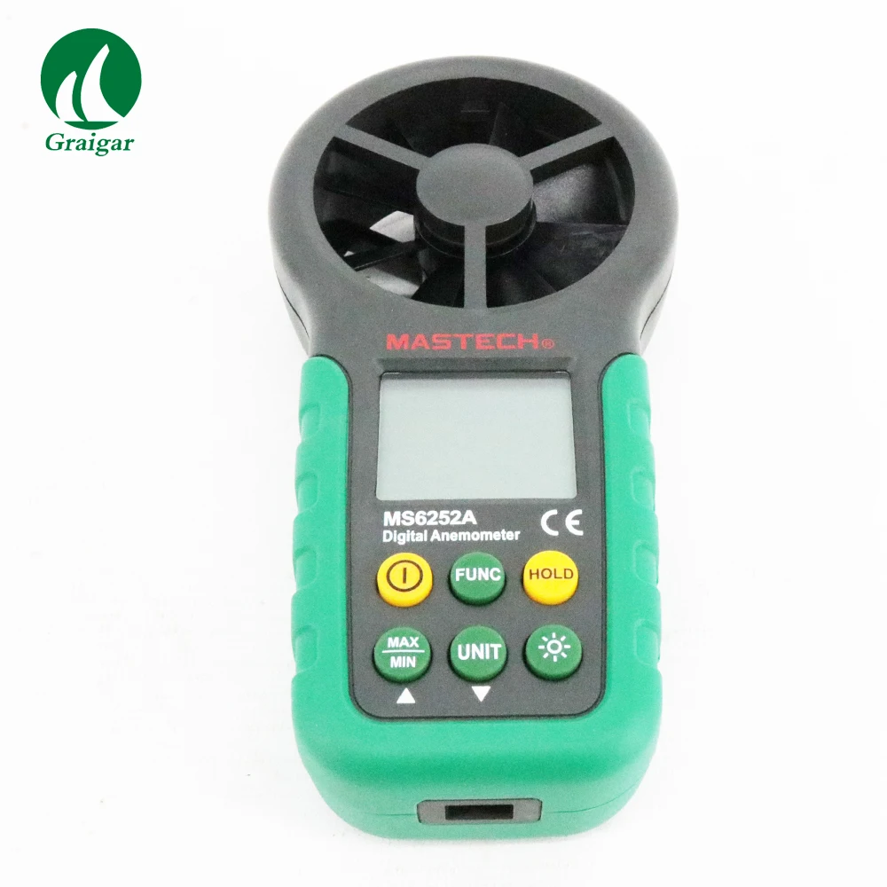 Mastech Ms6252a Digital Anemometer Air Velocity Air Flow Tester 0.80~30 ...