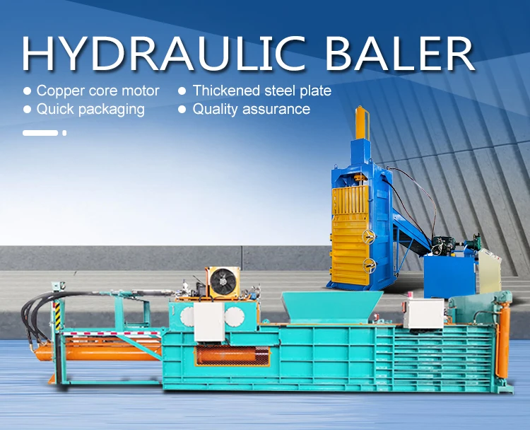 Popular Hydraulic Horizontal Baler Press Machine Waste Paper Baling ...