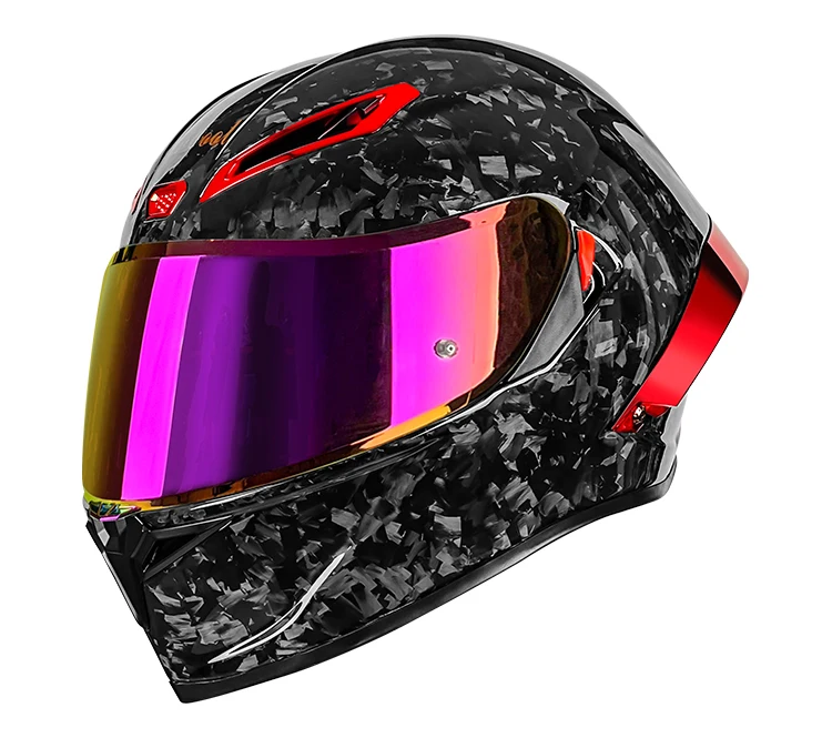 Factory Top-notch Full Face Motorcycle Helmet Carbon Fiber Double Lens ...