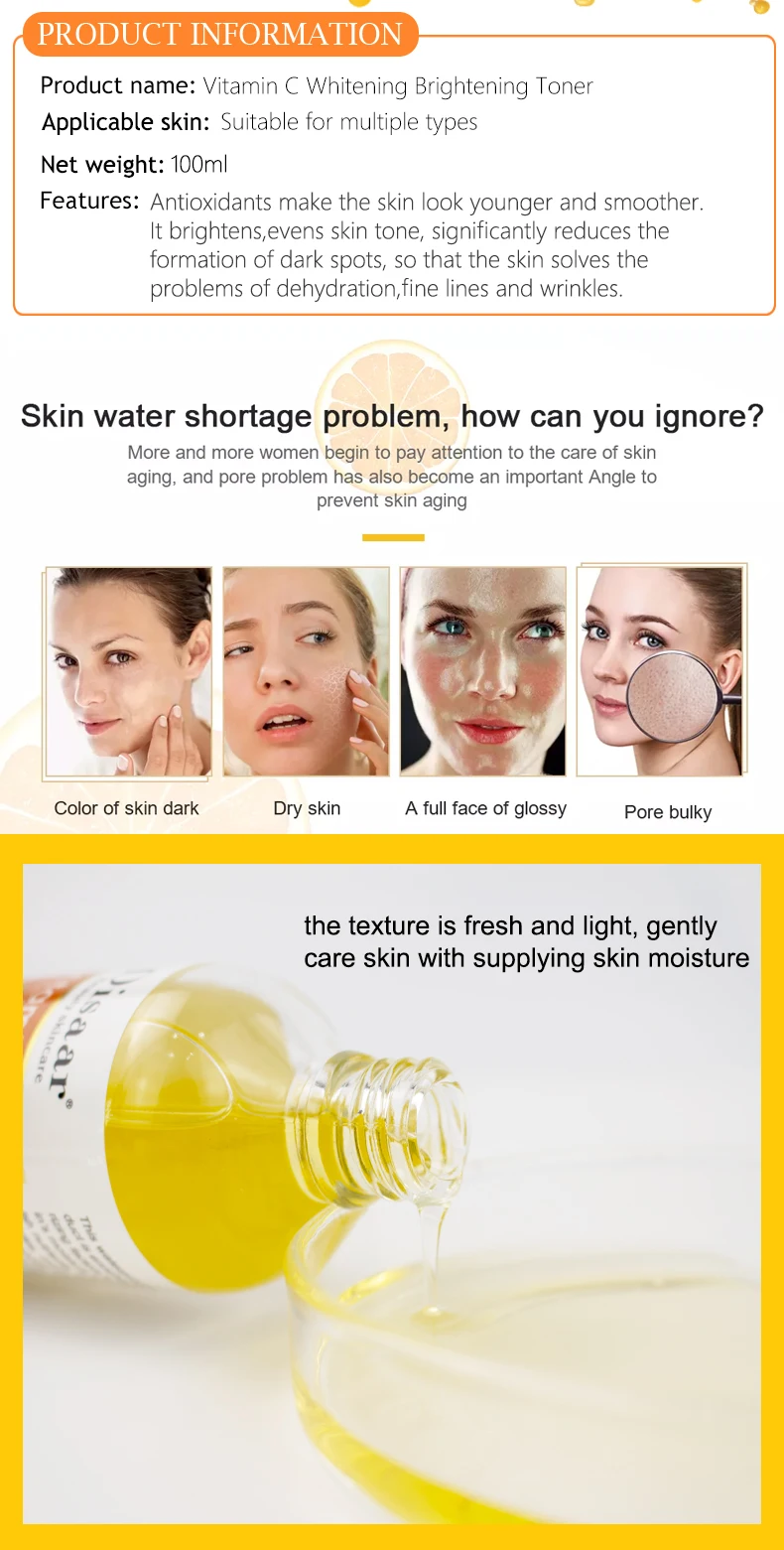 Dissar Organic 100% Vitamin C Face Toner & Body Lotion