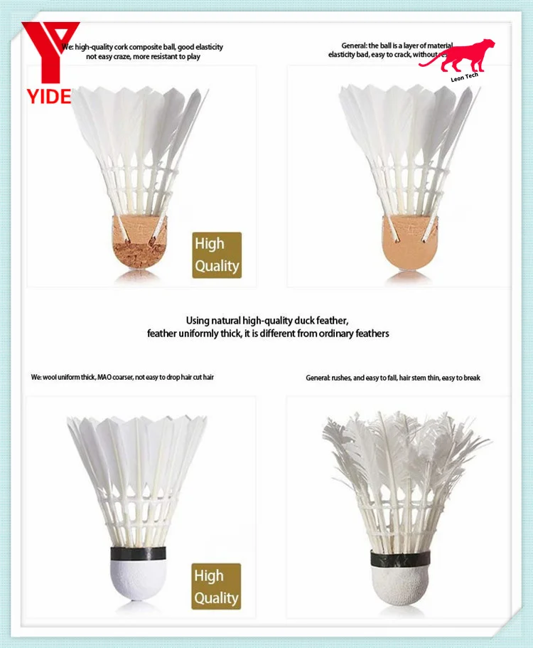 Top Grade Class A Bird Feather Shuttlecock Badminton - Buy Bird Feather ...