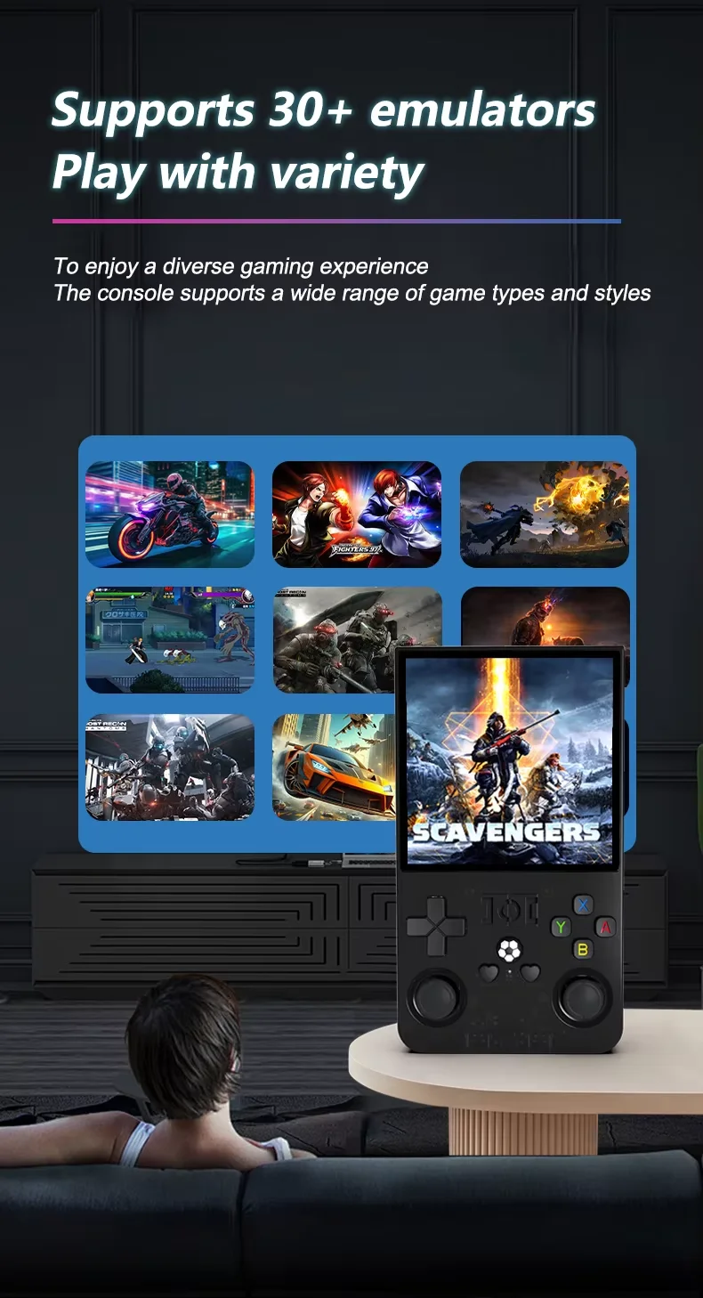 R36Max Retro Handheld Game Console with IPS Screen, 64GB/128GB, 4000mAh ...