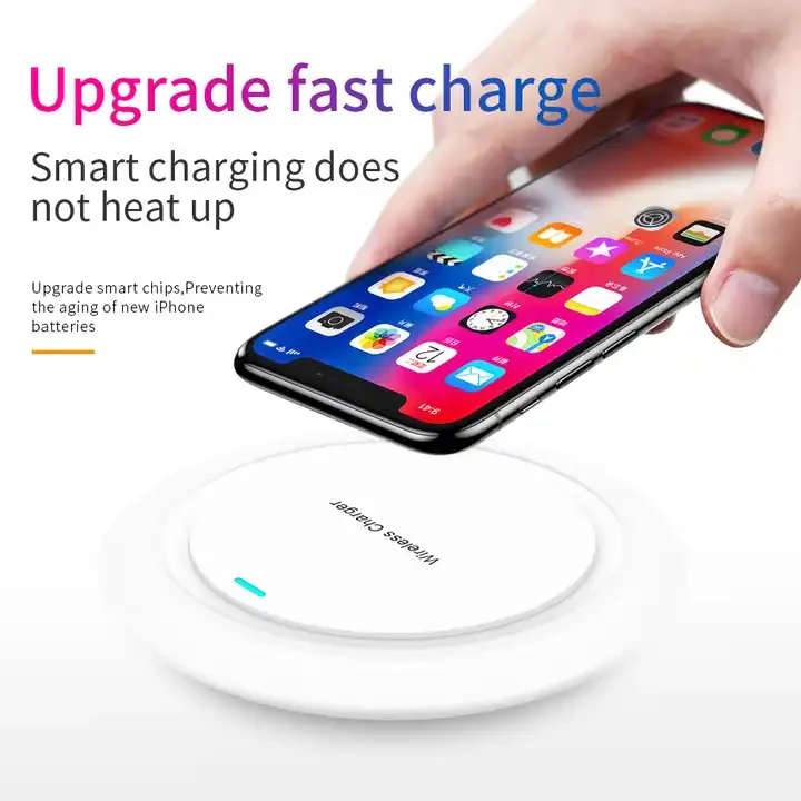 Qi High Slim Thin Round Wireless Charger For Mobile Phones Charger Base ...