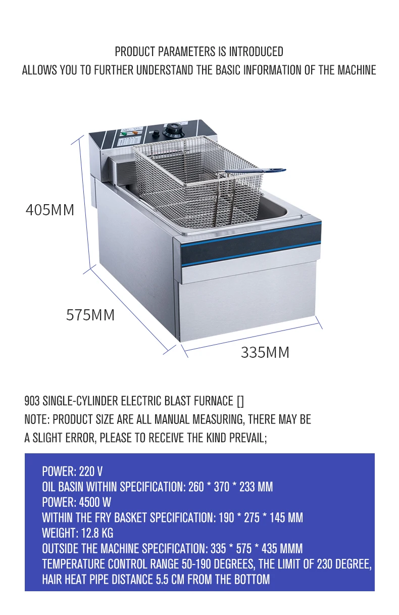 Commercial Kitchen Electric Stainless Steel Two Basket Double Tank Deep ...