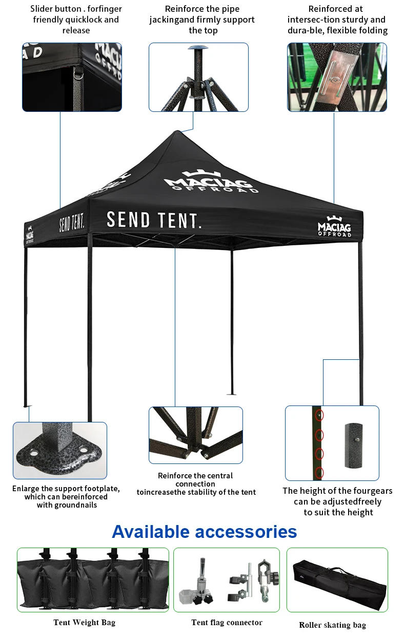 10x10ft 3x3 Portable Event Tent - Durable & Customizable