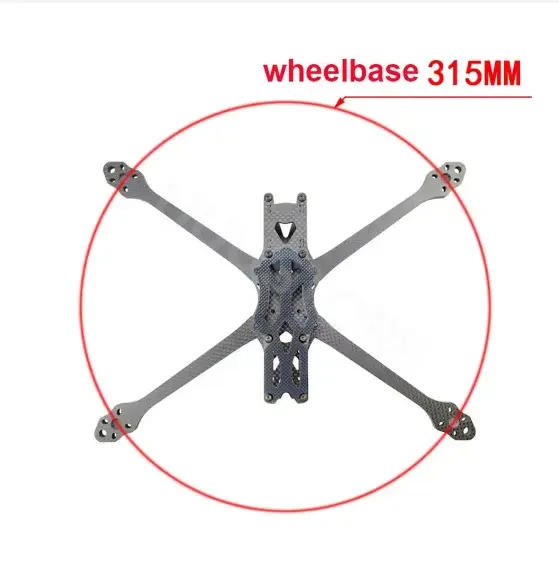 Quadcopter Model Apex 7 Inch Carbon Fiber Frame Kit 315mm Wheelbase 5 ...