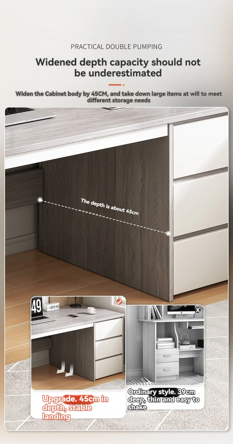 Modern Minimalist Desktop Computer Desk - Customizable Size