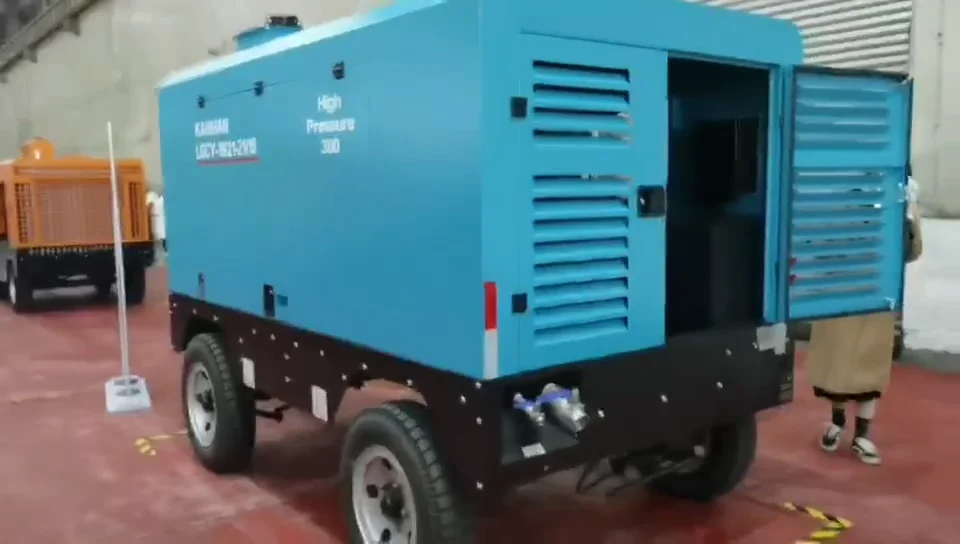 Diesel Driven Screw Mobile Air Compressor Small Size Drill Rig Air ...