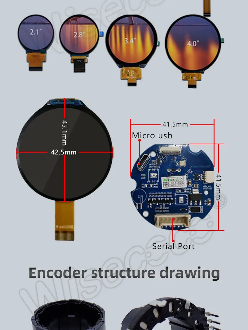 1.28 Inch Circular Lcd Display Smart Control Knob Screen Knob Lcd 240* ...