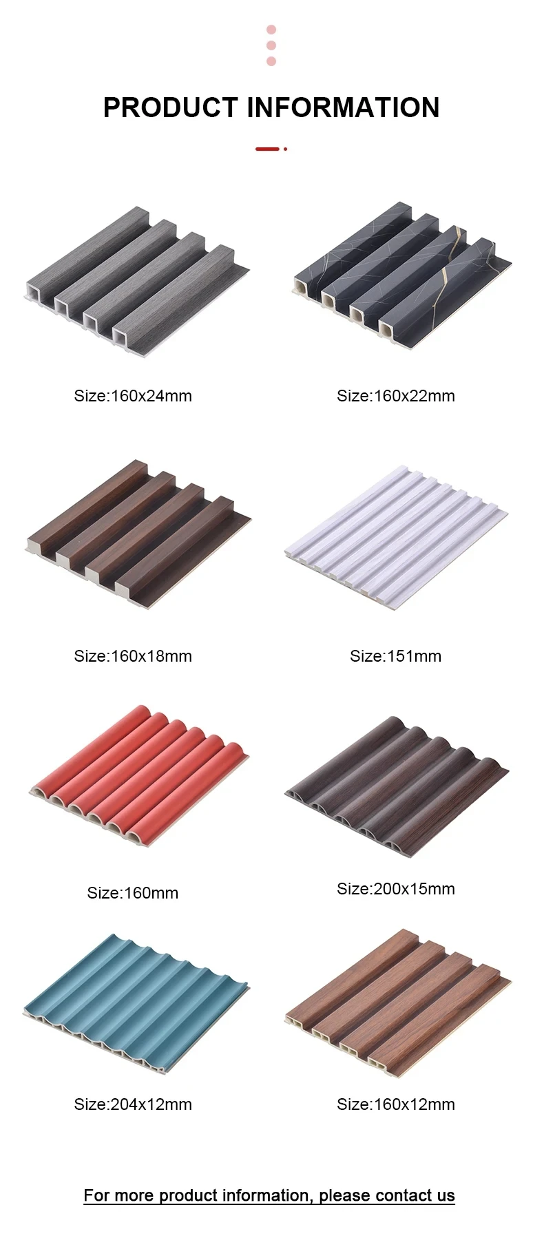 Modern Design Eco-friendly Pvc Wall Panel Fluted Solid Core Wpc Wooden ...