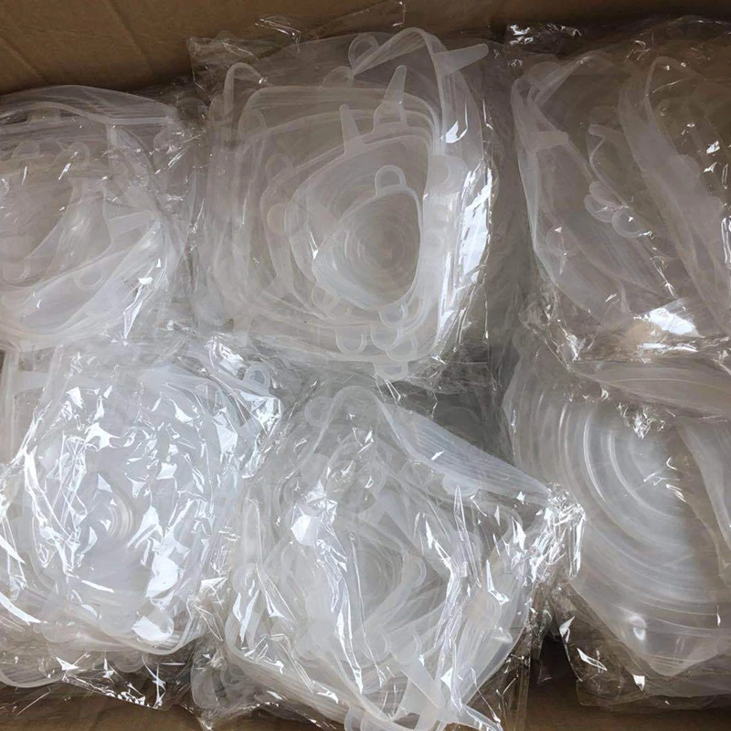 Wholesale Reusable 6 Pcs Adaptable Elastic Lid Food Grade Silicone ...