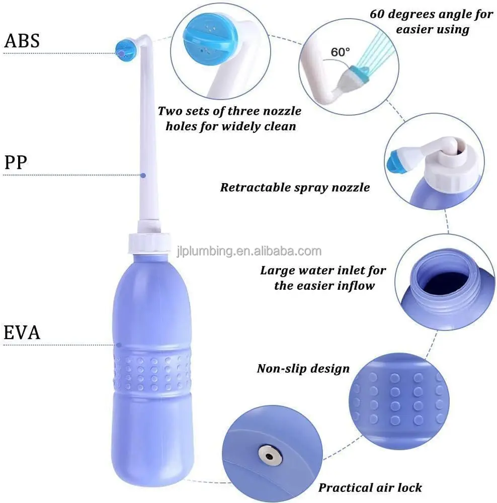 Portable Bidet High Quality 650 Ml Large Portable Shattaf Bidet Bottle Handheld Travel Toilet ...