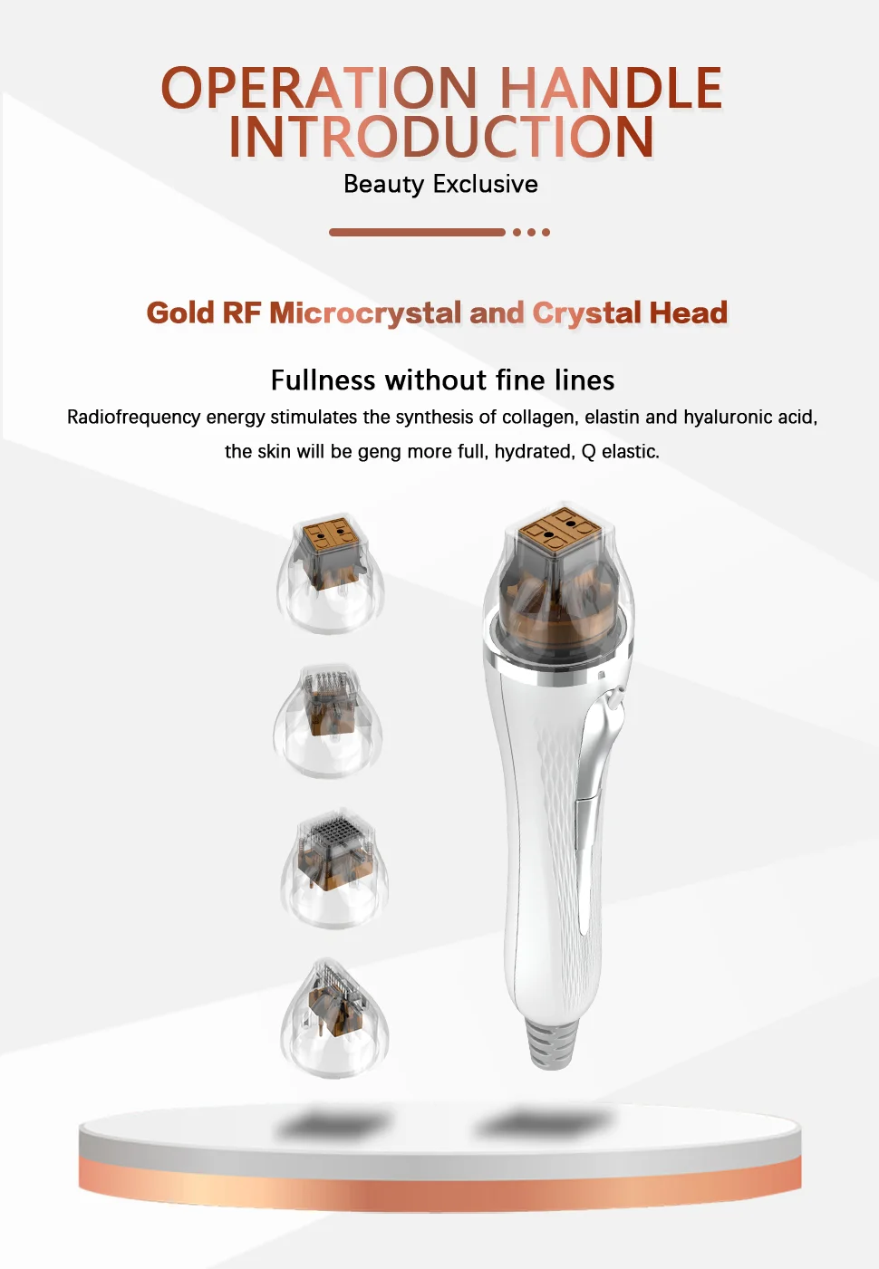 Portable Gold Microneedling Rf Micro Needle Machine For Skin