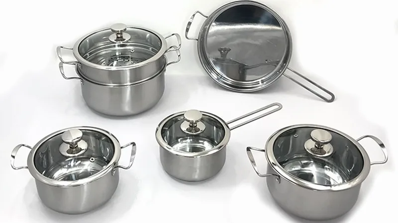 Factory Kitchen Pot Set Stainless Steel Cooking Steamer Pot German ...