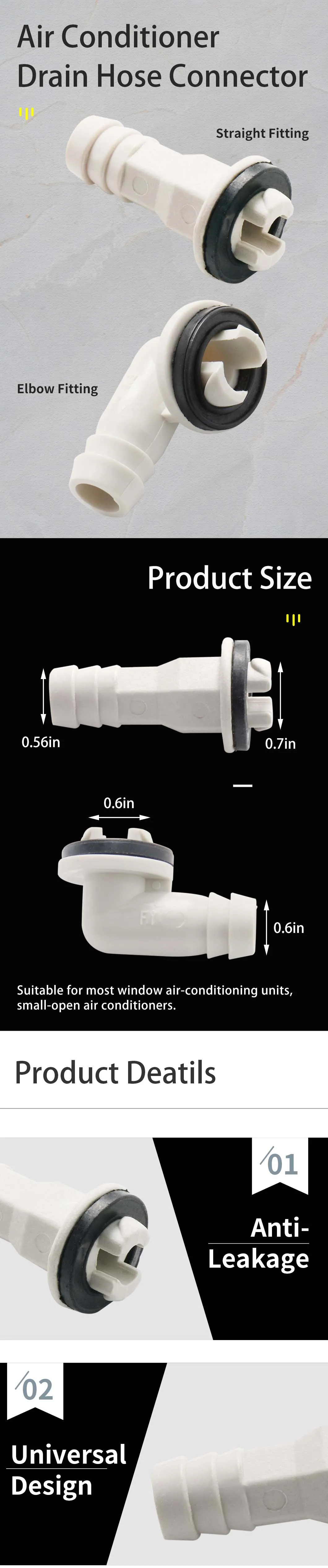 Mini Split Air Conditioner System Drain Hose Adapter| Alibaba.com
