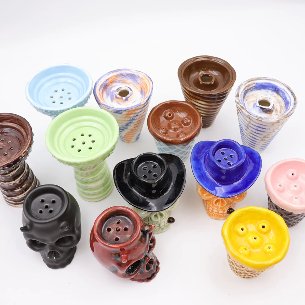 Custom Shaped logo New Unique bar Ware Hookah Fitting Clay Porcelain ...
