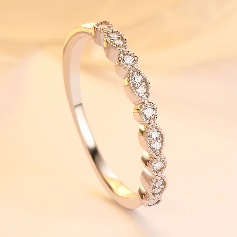 Tonglin TL-227 925 Sterling Silver Women Ring Gift Lace Micro-inlaid ...