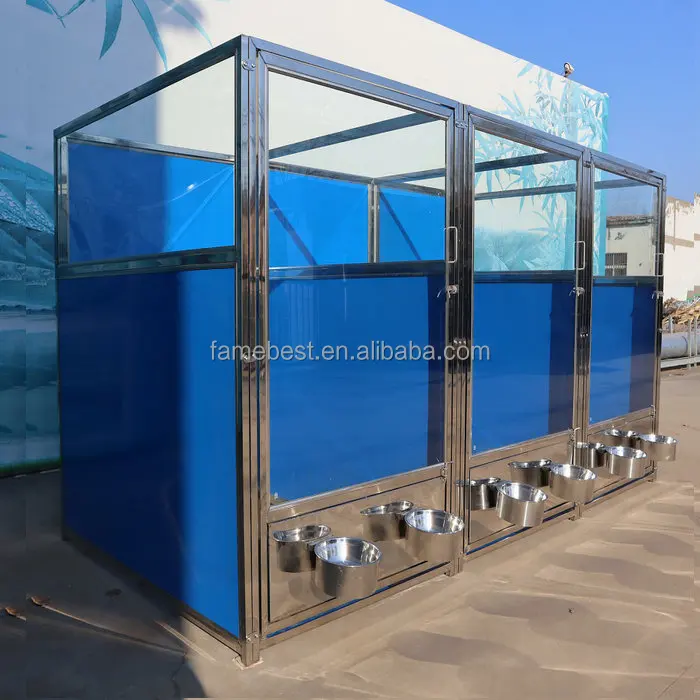 Veterinary Extreme Kennel Rod Door Stainless Steel Animal Dog Kennel ...