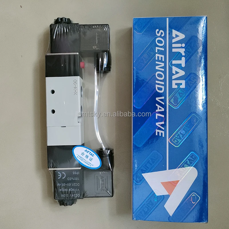Airtac 5/3 Way Solenoid Valve Dc12v 4v230c-08 Pt1/4" Passenger Pneumatic Solenoid Valve Control ...