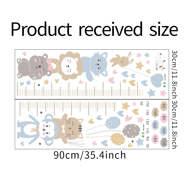Cartoon Small Animal Combination Height Sticker Cartoon Wall Stickers ...