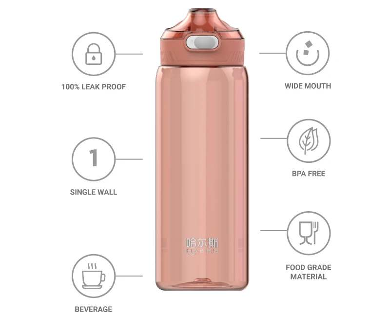 Haers Custom Large Capacity Eastman Tritan Plastic Drink Sports Water ...