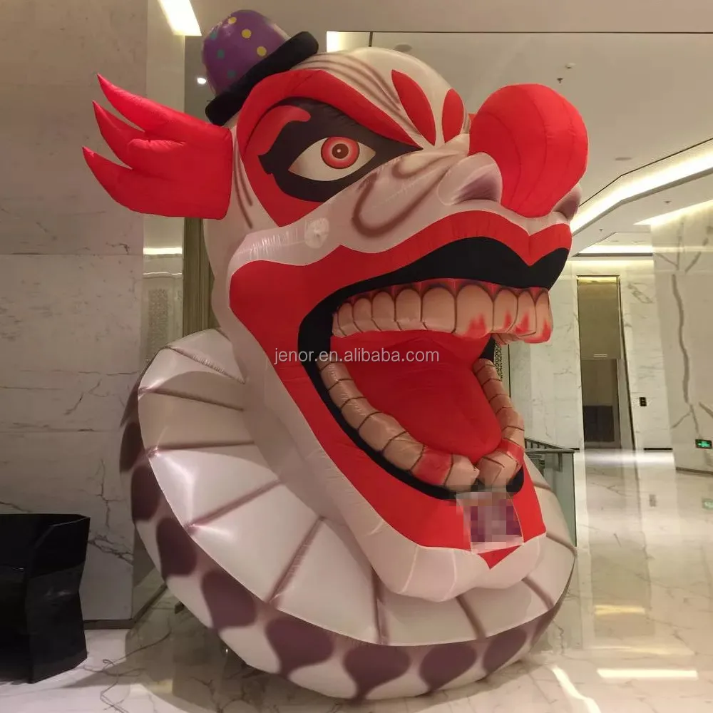 Circus Entry Decor - Inflatable Clown Head Arch for Halloween