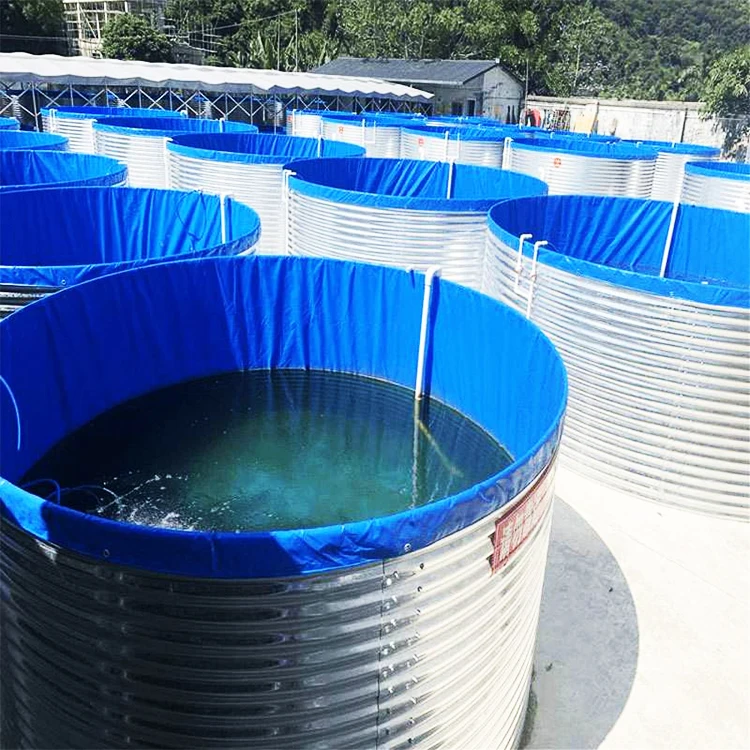 41000 Liter Galvanize Biofloc Tank - Large Circular Fish Tank