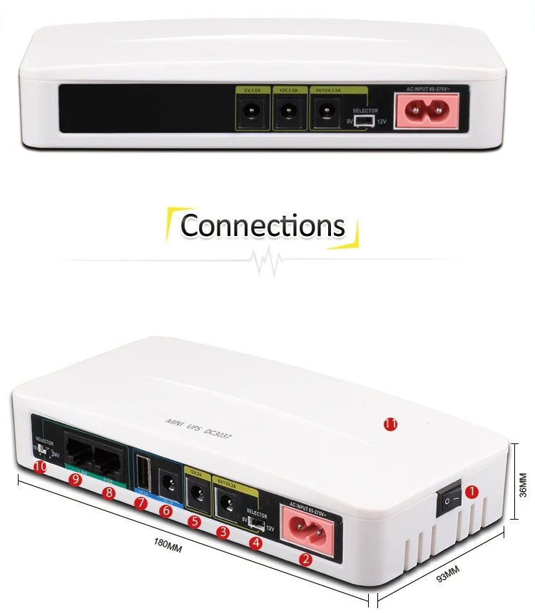 Ktac Dc Mini Ups For Wifi Router Mini Dc Ups Poe Mini Ups Output 5v 9v 12v 15v 24v - Buy Ups ...