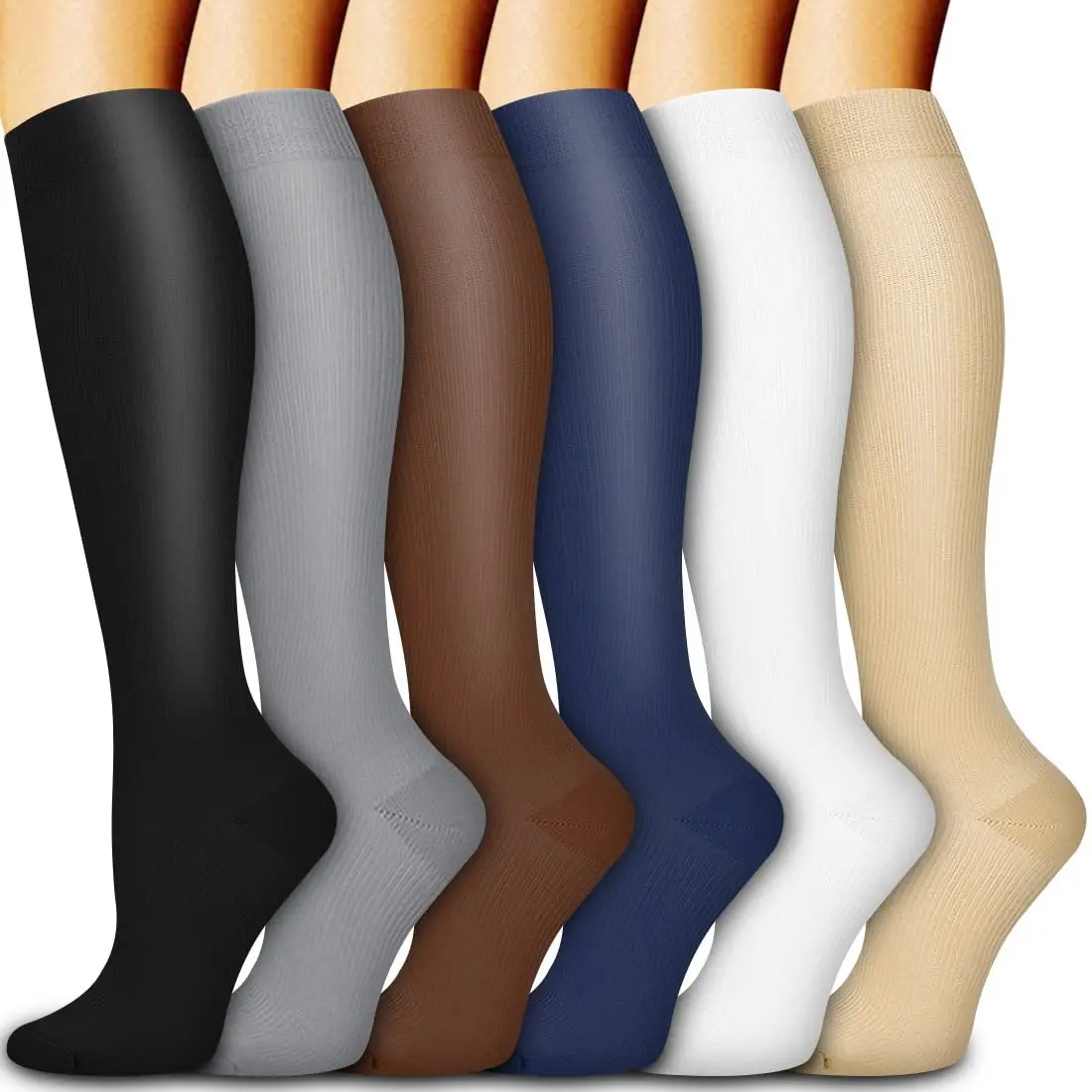 Knee High Leg Support Stretch Pressure Socks New Unisex Socks Pressure ...