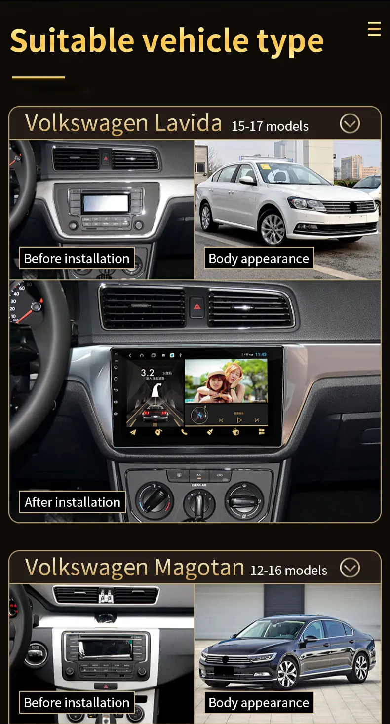 Ihuella Universal Android Carplay Carro Dvd Reproductor Radio Car Auto ...