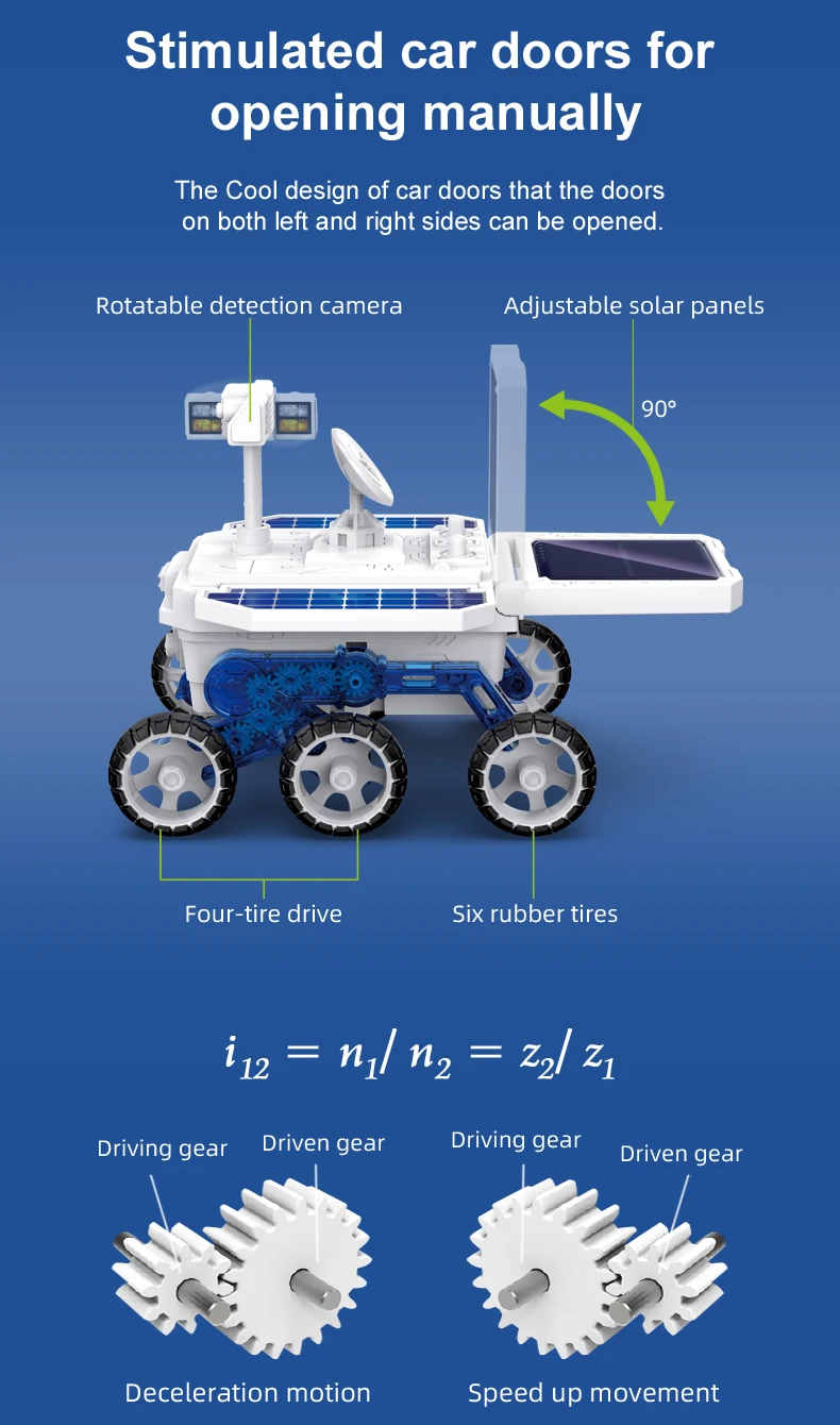 Qs Toy Diy Solar Planet Rover Mars Exploration Car Stem Education ...
