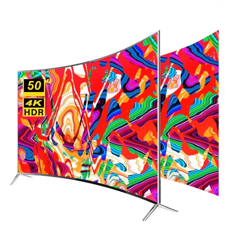 50 Inch Curved Smart Tv Smart Tv 4k Big Screen Ultra Hd Led Television ...