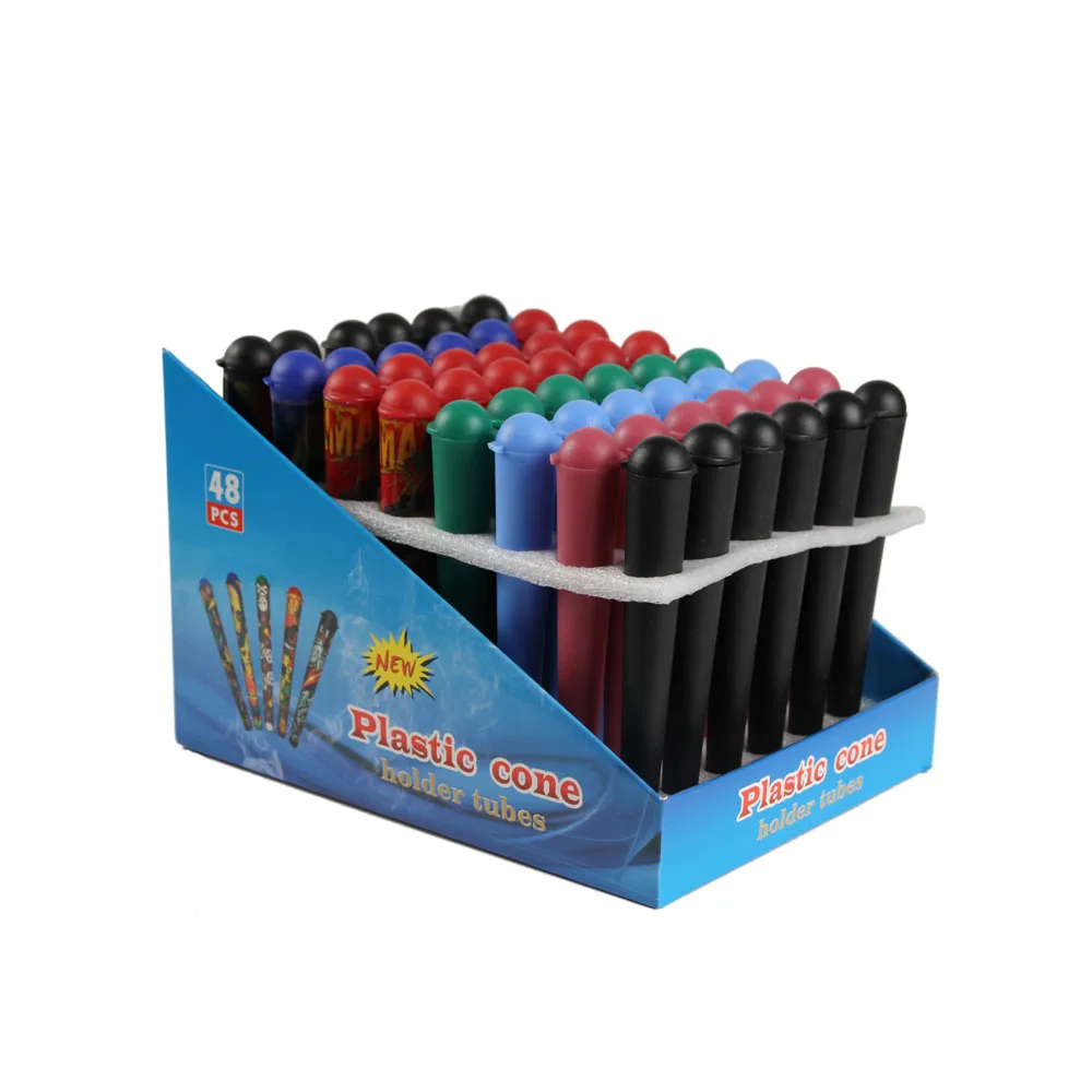 High Quality Colorful Pattern Plastic Rolling Cone Holder Tubes Smoking ...