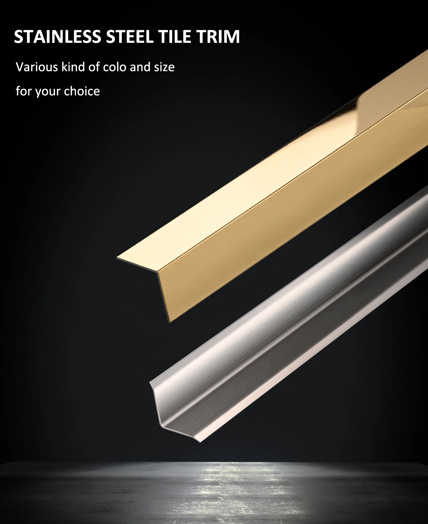 SMAProfiles Modern L-Shape Metal Corner Protectors 304 Stainless Steel ...