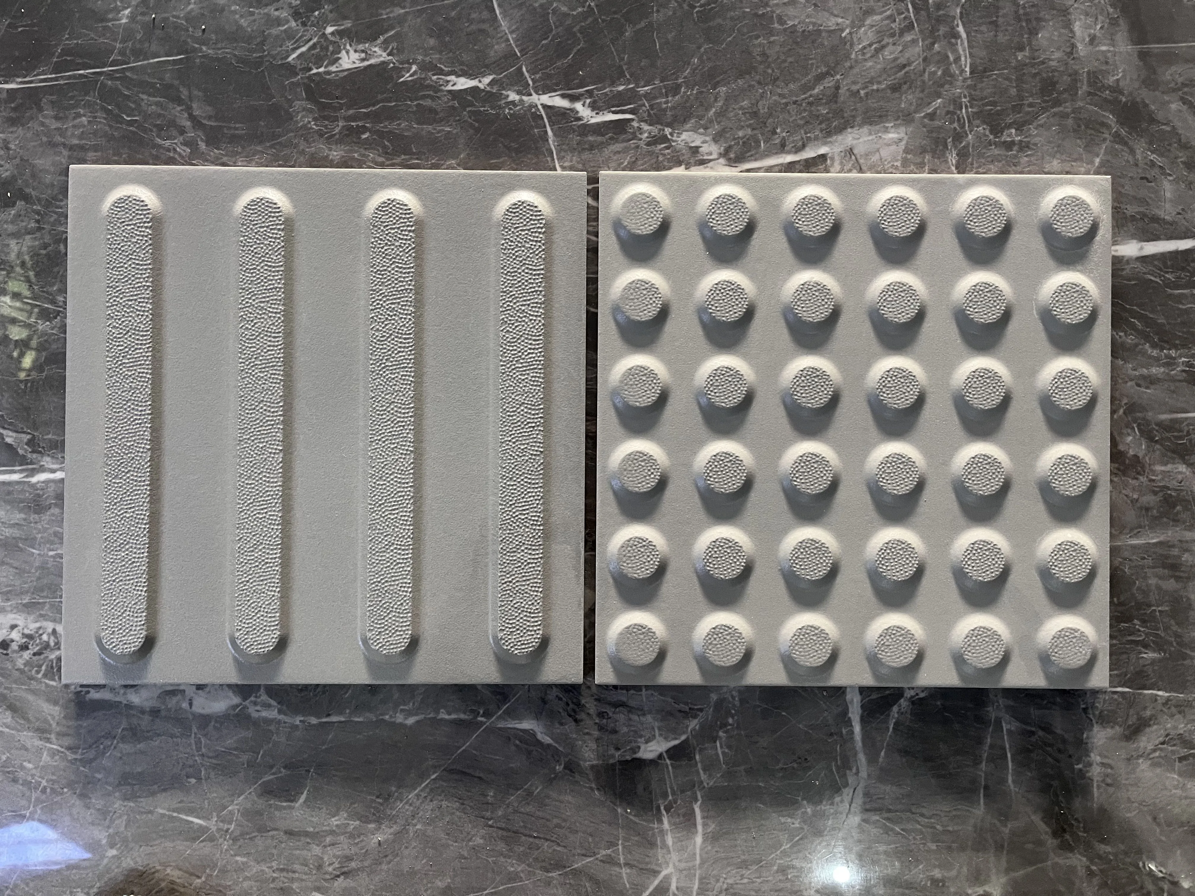 Outdoors Subway Porcelain Tactile Tiles For Blind People Drilling Guide ...