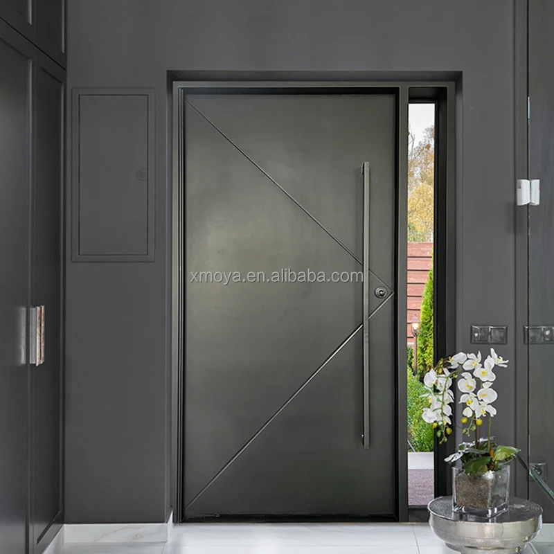 Bulletproof Front Exterior Big Automatic Iron Doors Exterior Modern ...
